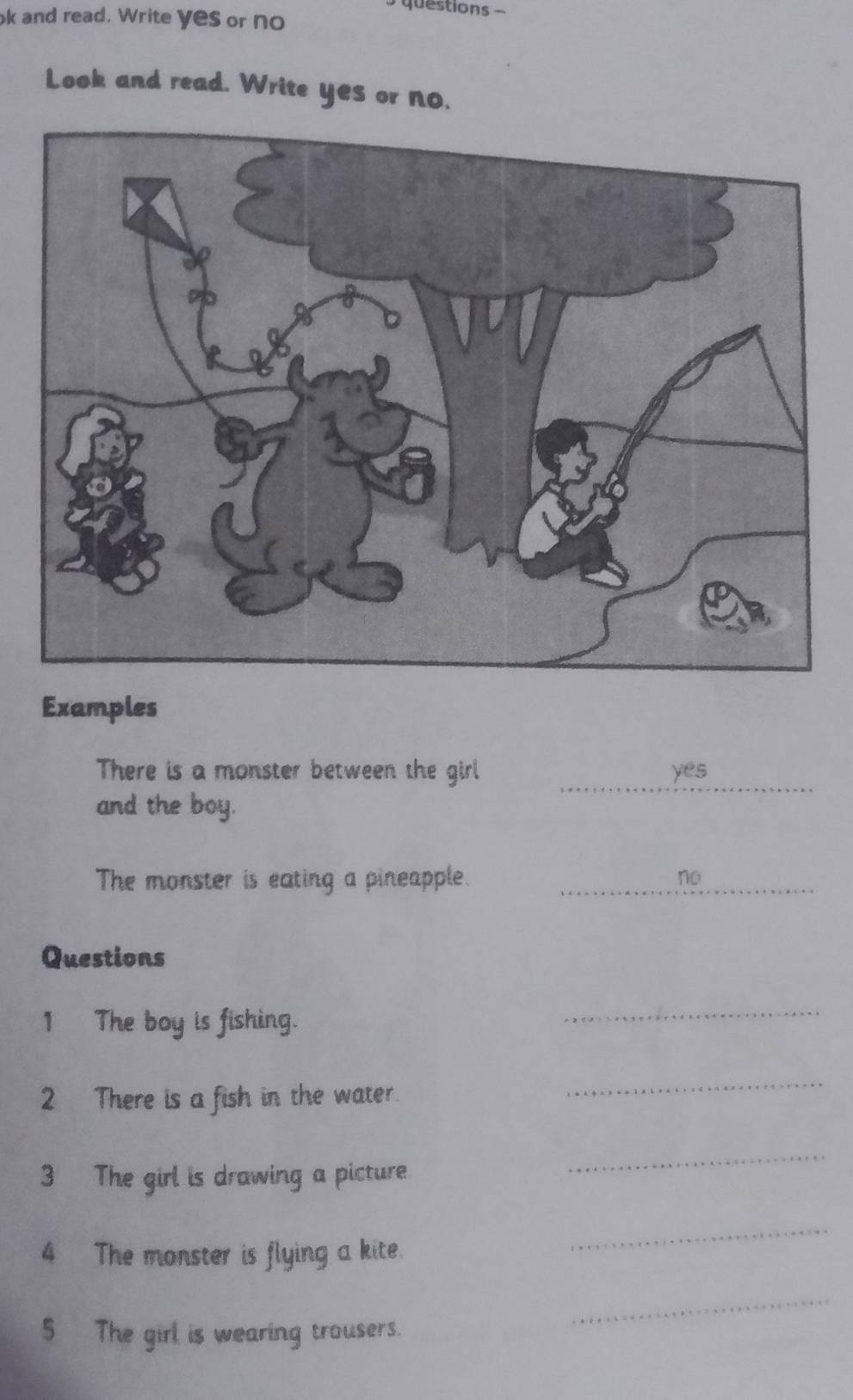 Resuelto:questions - k and read. Write yes or no Look and read. Write ...