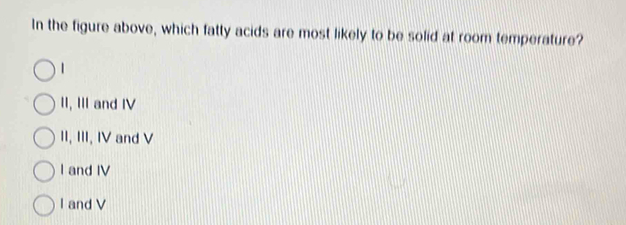 Solved: In the figure above, which fatty acids are most likely to be solid at room temperature ...