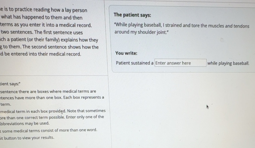 Solved: se is to practice reading how a lay person . what has happened ...