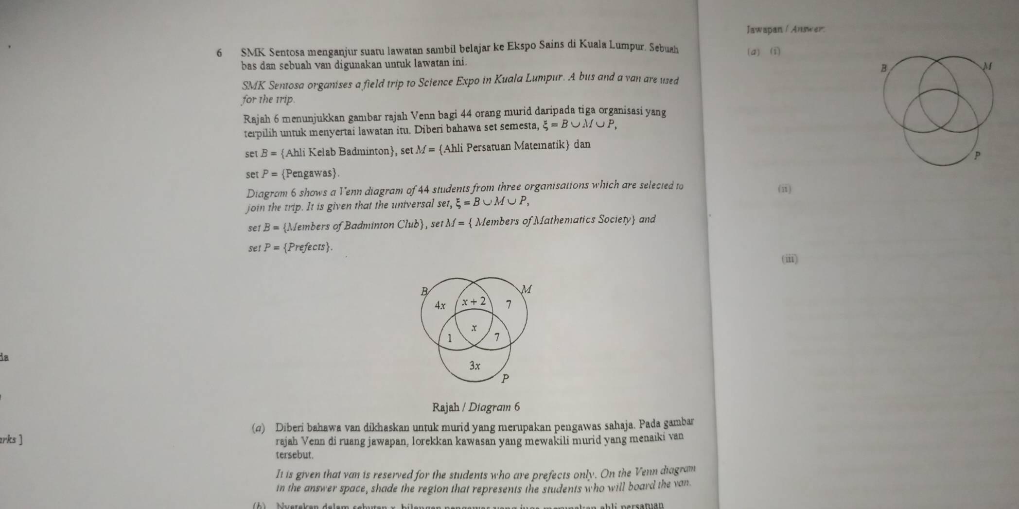 Selesai:Jawapan / Answer: 6 SMK Sentosa menganjur suatu lawatan sambil ...