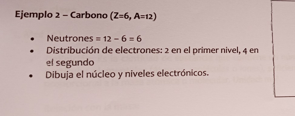 Resuelto:Ejemplo 2 - Carbono (Z=6,A=12) Neutrones =12-6=6 Distribución ...