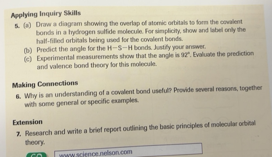 Solved: Applying Inquiry Skills 5. (a) Draw a diagram showing the ...