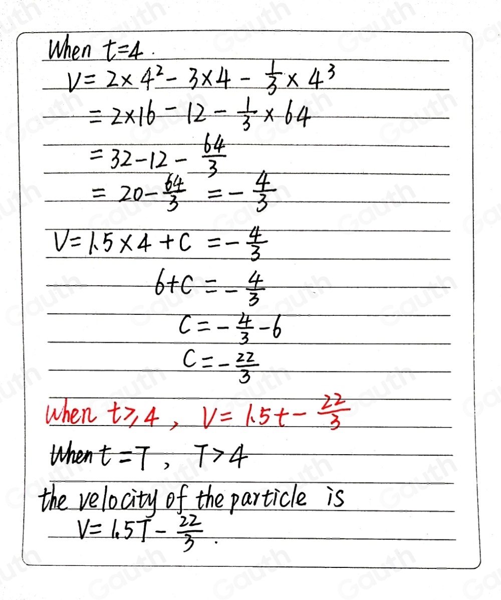 Solved: The motion of a particle is represented on the velocity time ...