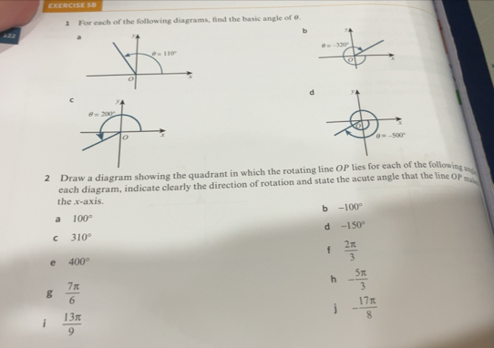Giải quyết:EXERCISE SB 1 For each of the following diagrams, find the ...