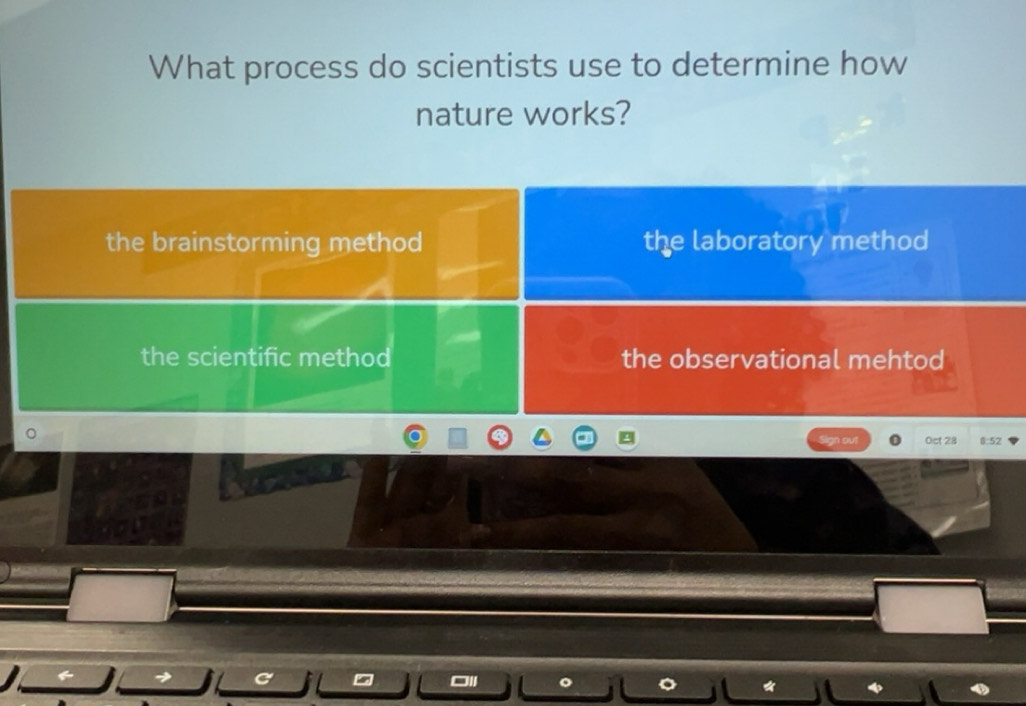 Solved: What process do scientists use to determine how nature works ...