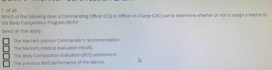 Solved: of 26 Which of the following does a Commanding Officer (CO) or ...