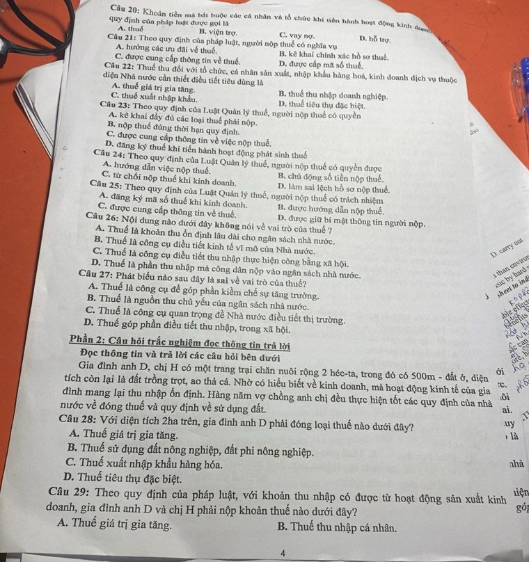 Giải quyết:Khoản tiền mã bắt buộc các cá nhân và tổ chức khi tiền hành ...