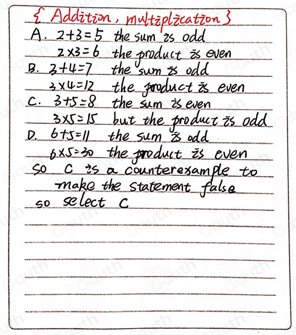 Solved: Given the statement “If the sum of two natural numbers is even ...