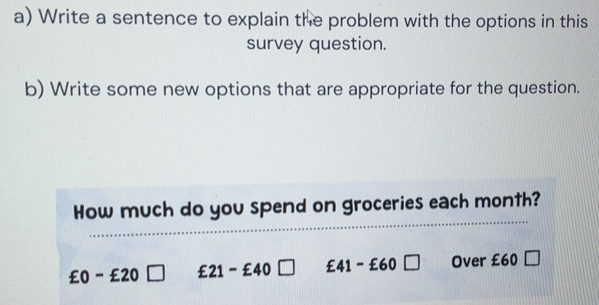 Gelöst:Write a sentence to explain the problem with the options in this ...