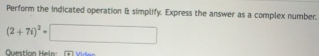 Solved: Perform the indicated operation & simplify. Express the answer ...