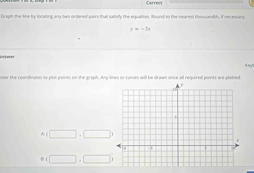 Solved: Question ror 5, step 1 8f Correct Graph the line by locating ...