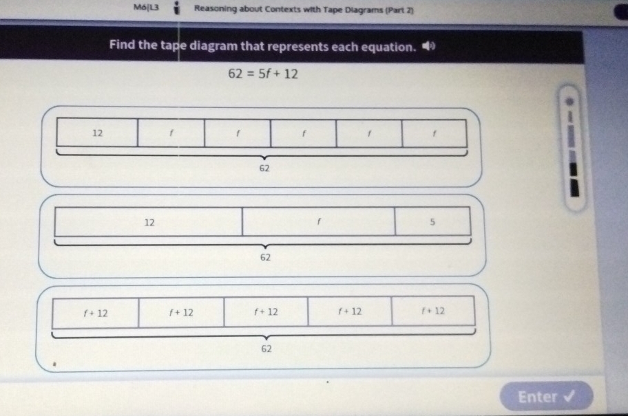 Solved: M6|L3 Reasoning about Contexts with Tape Diagrams (Part 2) Find ...