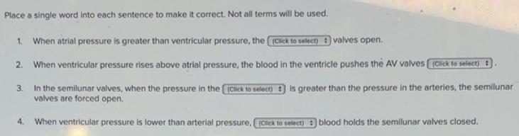 Solved: Place a single word into each sentence to make it correct. Not ...