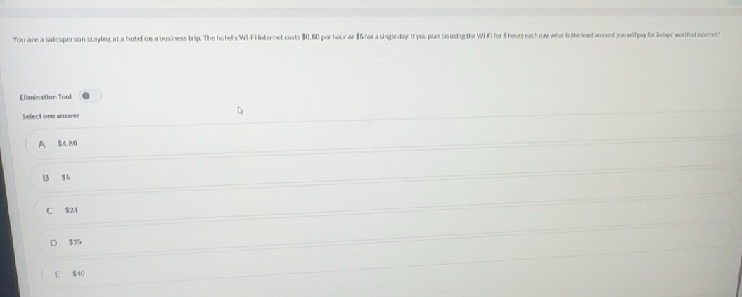 Solved: You are a salesperson staying at a hotel on a business trip ...