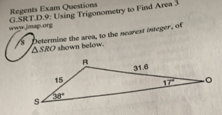 Solved: Regents Exam Questions G.SRT.D.9: Using Trigonometry to Find ...