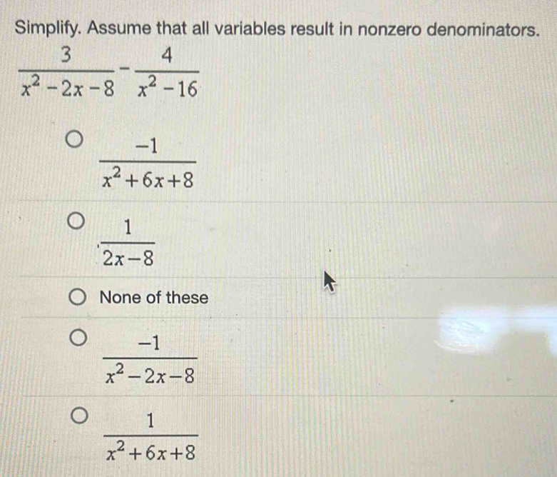 Solved: Simplify. Assume that all variables result in nonzero ...