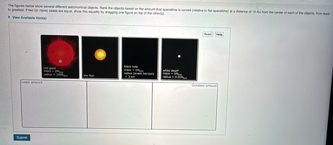 Solved: The figures below show several different astronomical objects ...