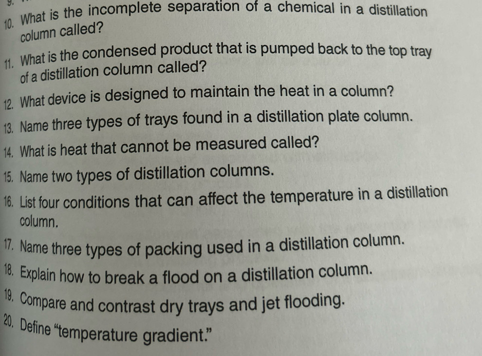 Solved: What is the incomplete separation of a chemical in a ...