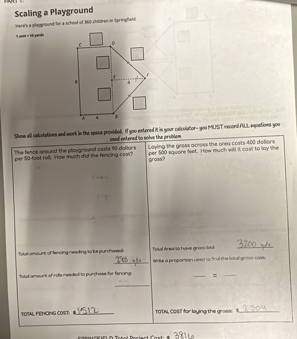 Solved: Scaling a Playground Here's a playground for a school of 360 ...