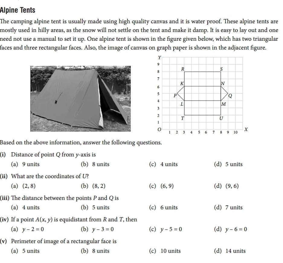 Solved: Alpine Tents The camping alpine tent is usually made using high ...