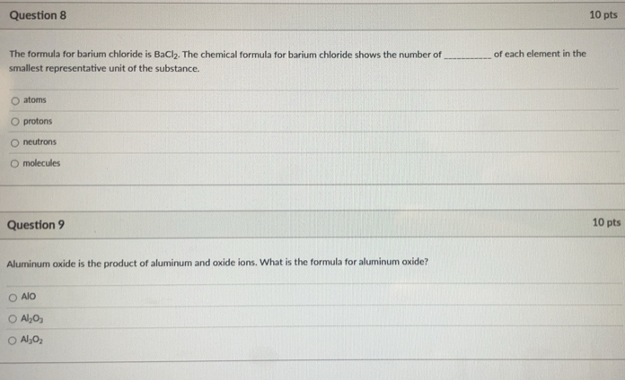 Solved: The formula for barium chloride is BaCl_2. The chemical formula ...