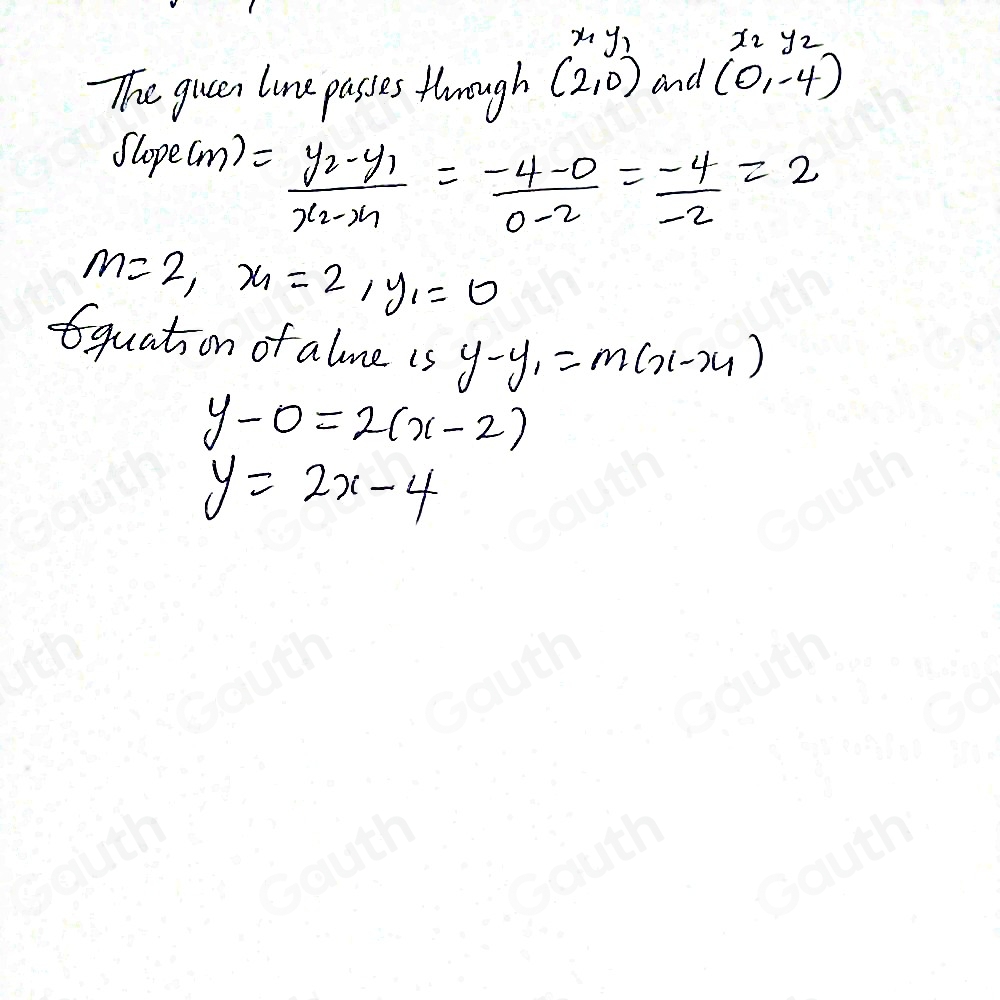 Telah dijawab:Find the equation of the line in the form y=mx+b. Answer: y=