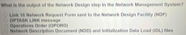 Solved: What is the output of the Network Design step in the Network ...