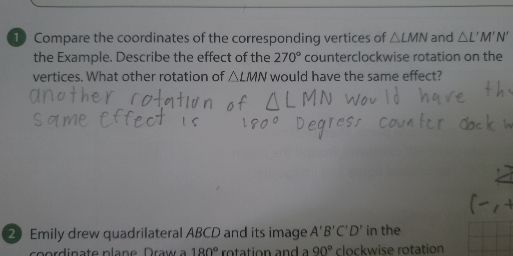 Solved: Compare the coordinates of the corresponding vertices of LMN ...