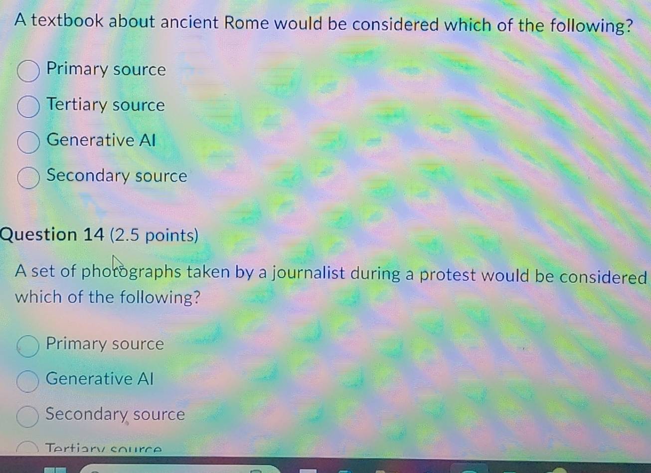 Solved: A textbook about ancient Rome would be considered which of the ...