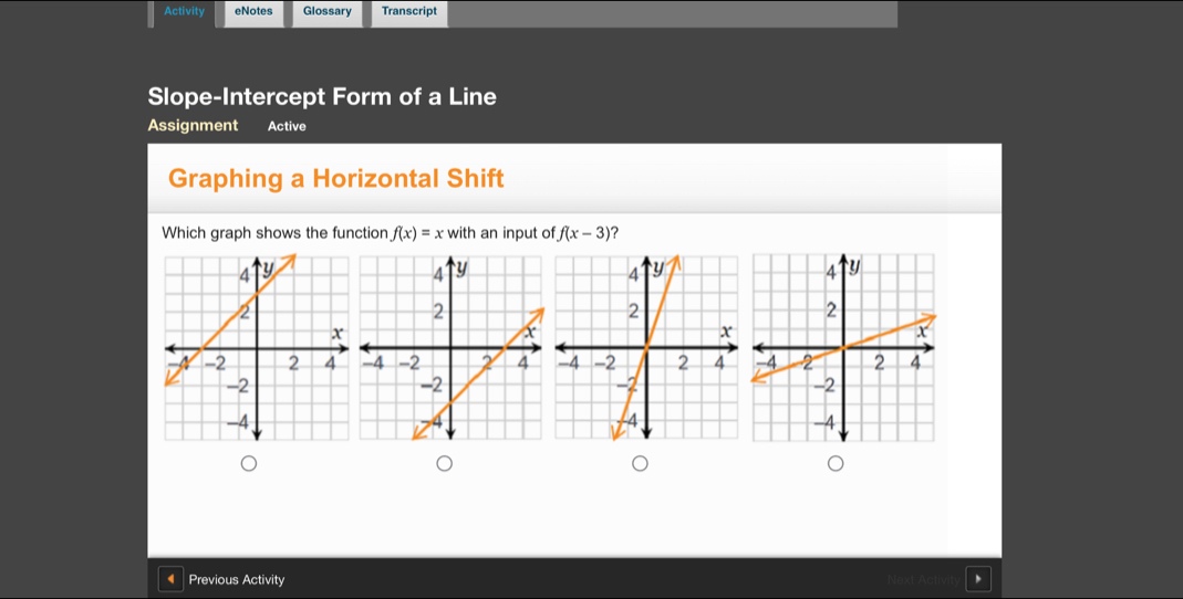 Solved: Activity eNotes Glossary Transcript Slope-Intercept Form of a ...