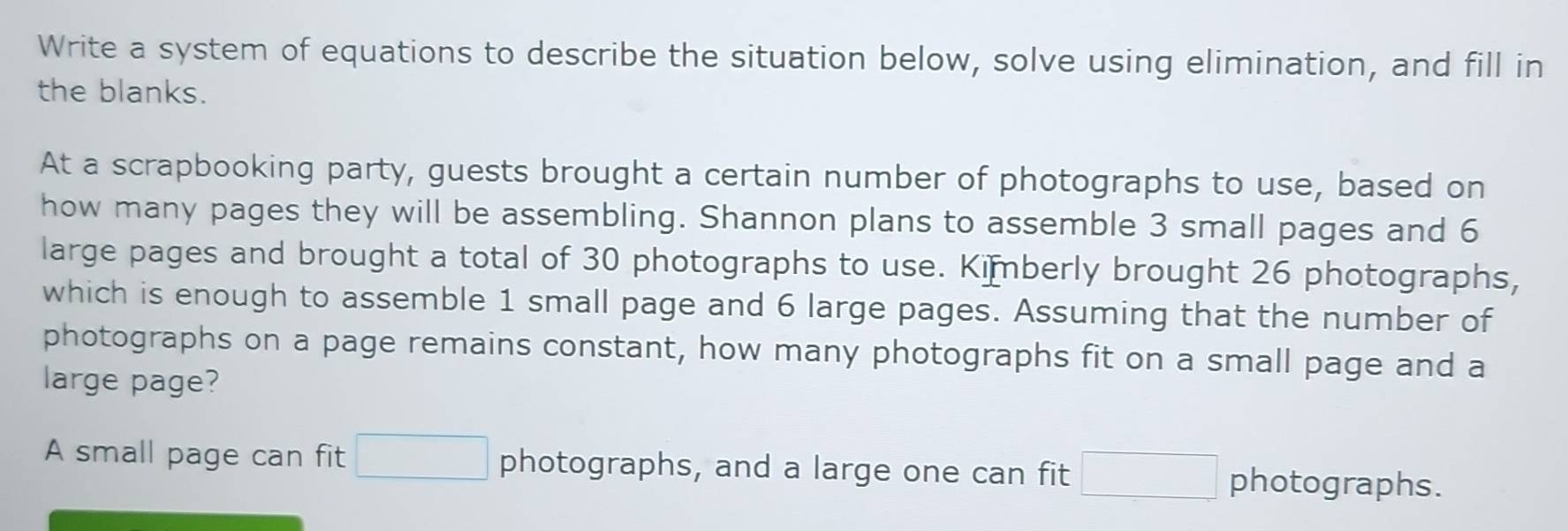 Solved: Write a system of equations to describe the situation below ...