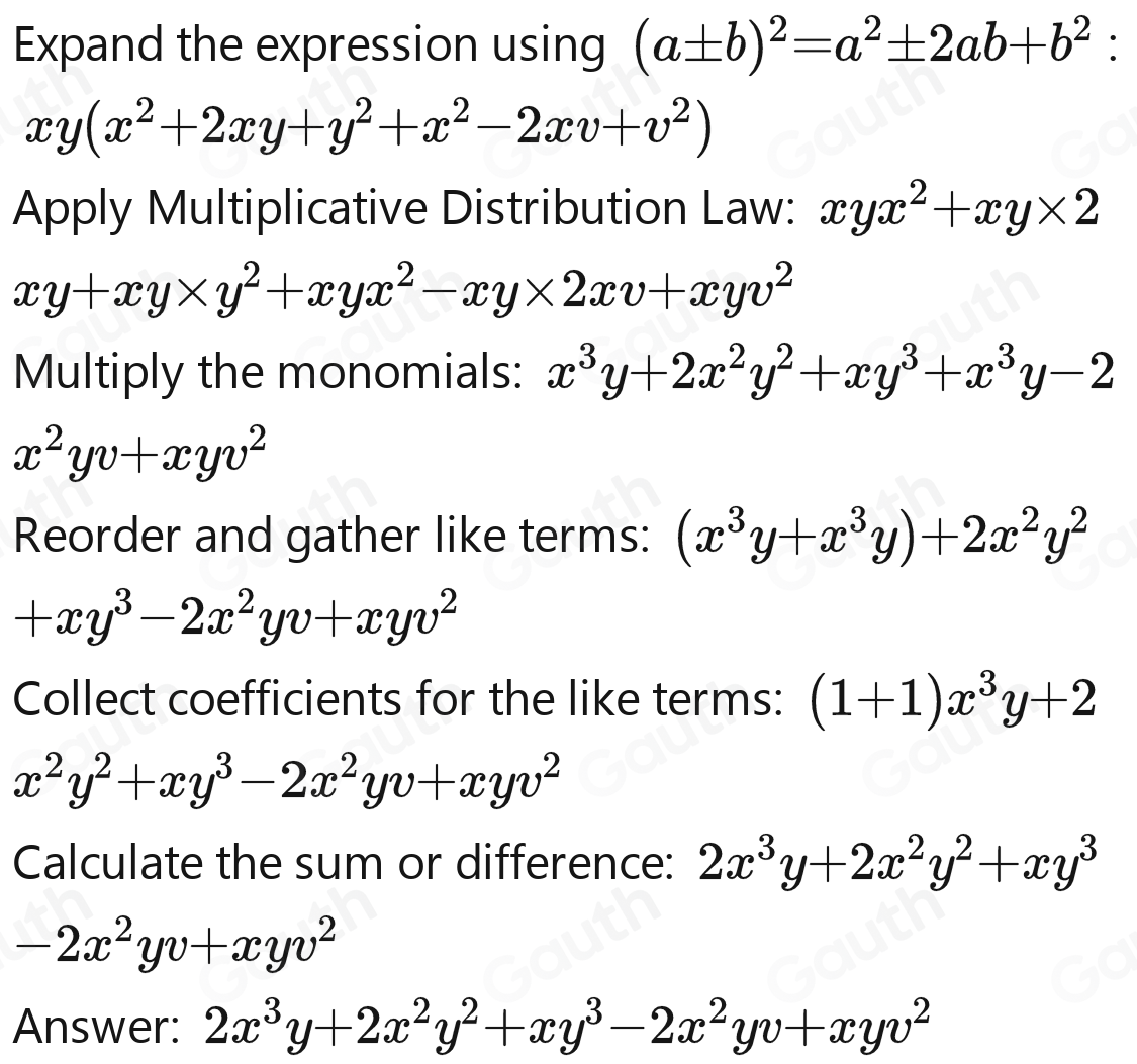 Solved: xy[(x+y)^2+(x-v)^2] [Others]