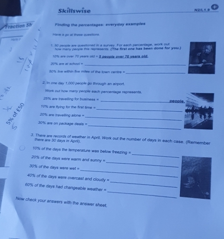 Solved: Skillswise N2/L1 Fraction Sh Finding the percentages: everyday ...