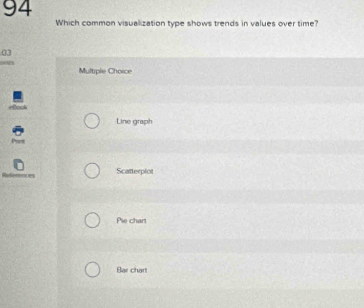 Solved: Which common visualization type shows trends in values over ...