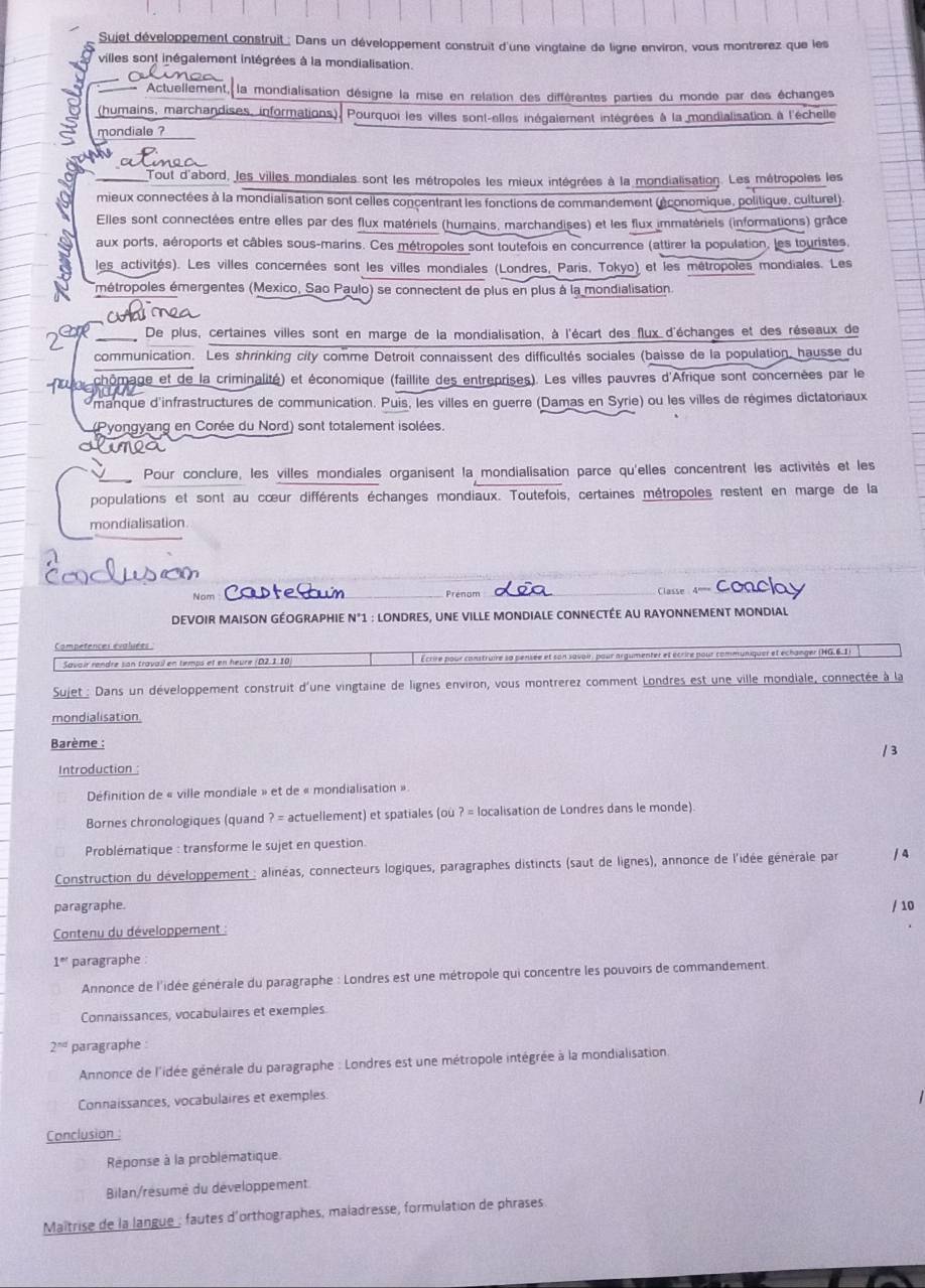 Résolu :Sujet développement construit : Dans un développement construit ...