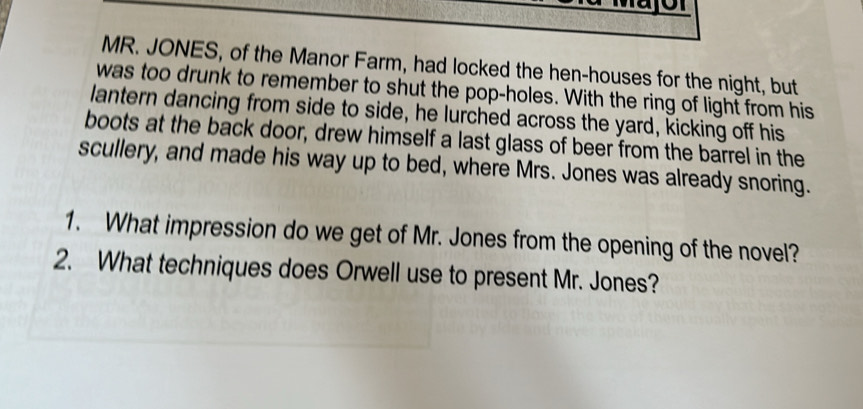 Solved: MR. JONES, of the Manor Farm, had locked the hen-houses for the ...