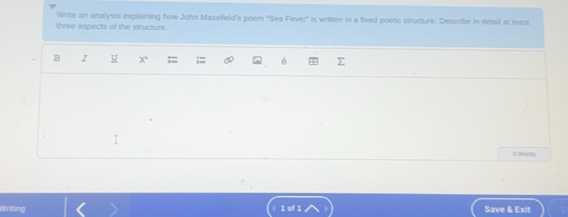 Solved: Write an analysis explaining how John Masefield's poem "Sea ...