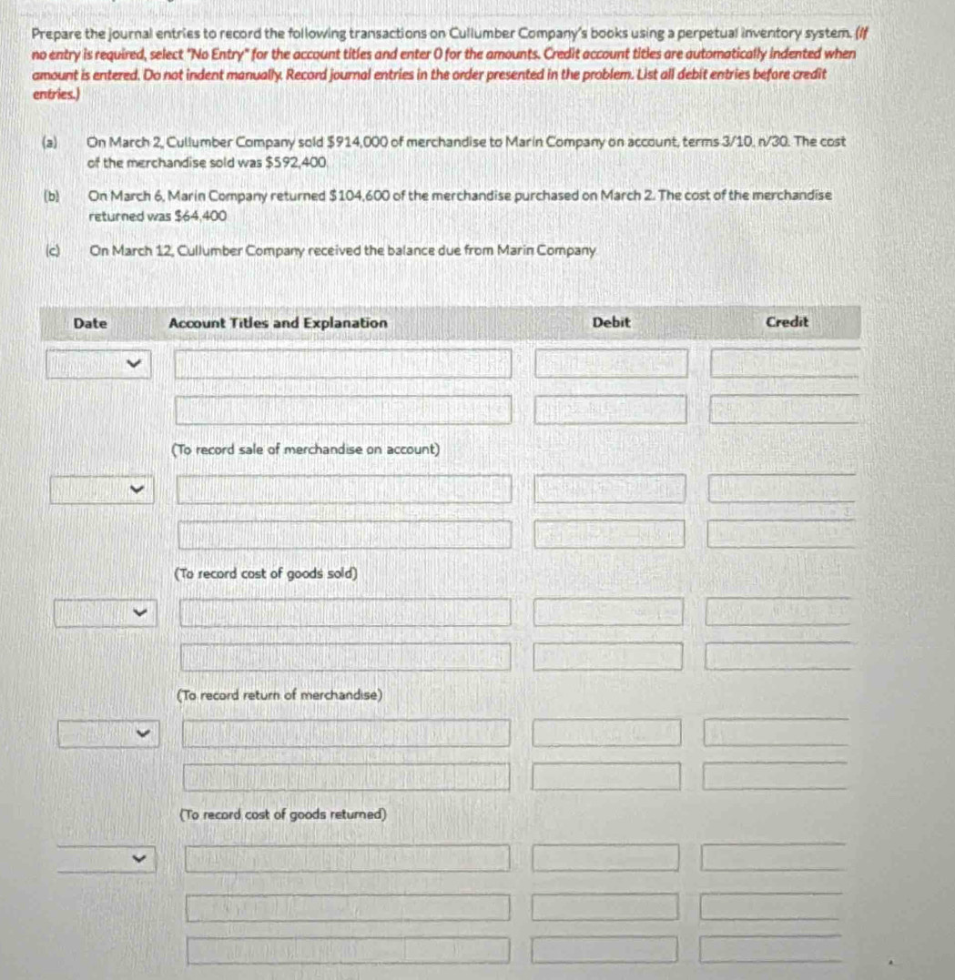 Solved: Prepare the journal entries to record the following ...