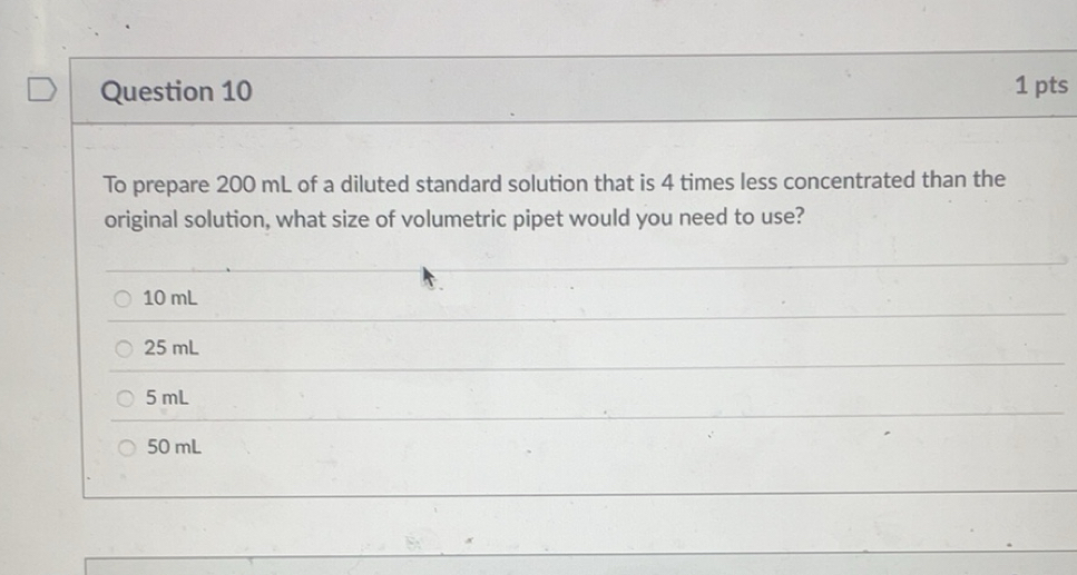Solved: To prepare 200 mL of a diluted standard solution that is 4 ...