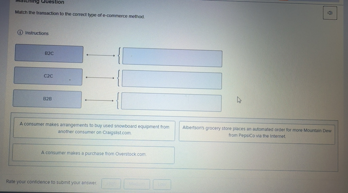 Solved: Matching Question ( Match the transaction to the correct type ...