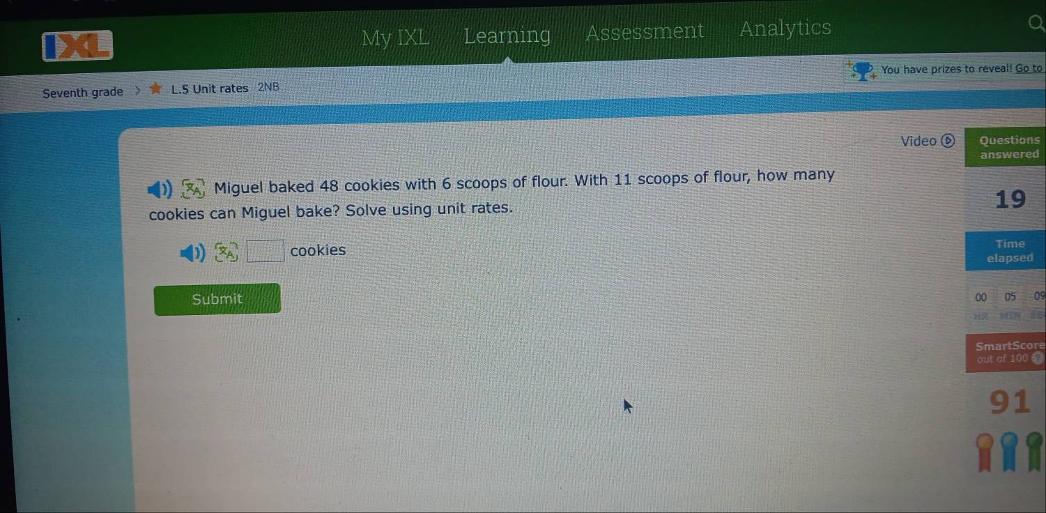 Solved: My IXL Learning Assessment Analytics You have prizes to reveal ...