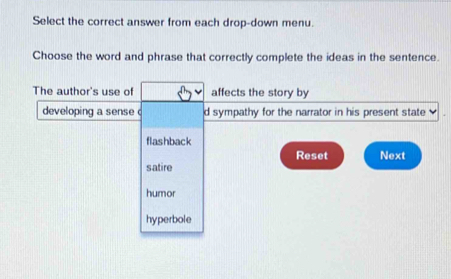 Solved: Select the correct answer from each drop-down menu. Choose the word and phrase that ...