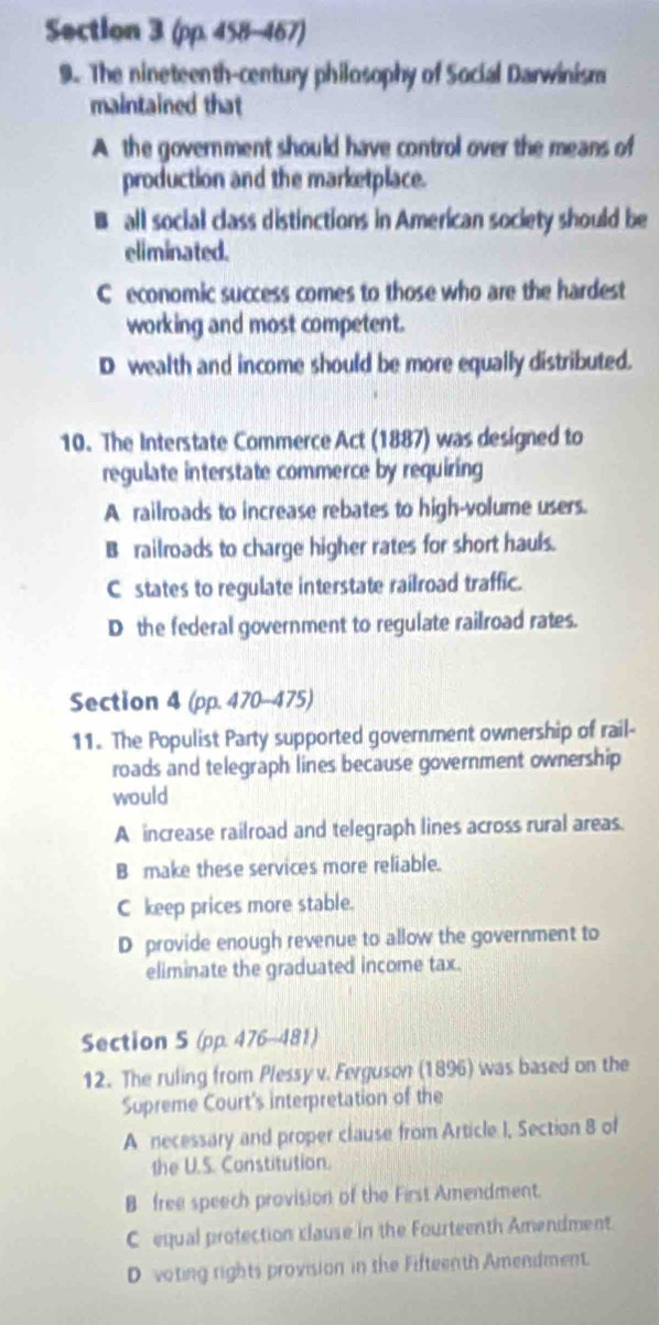 Solved: (pp. 458-467) 9. The nineteenth-century philosophy of Social ...