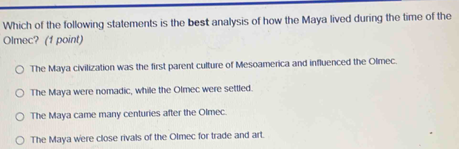 Solved: Which of the following statements is the best analysis of how ...