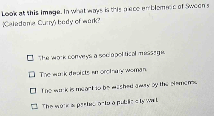 Solved: Look at this image. In what ways is this piece emblematic of ...