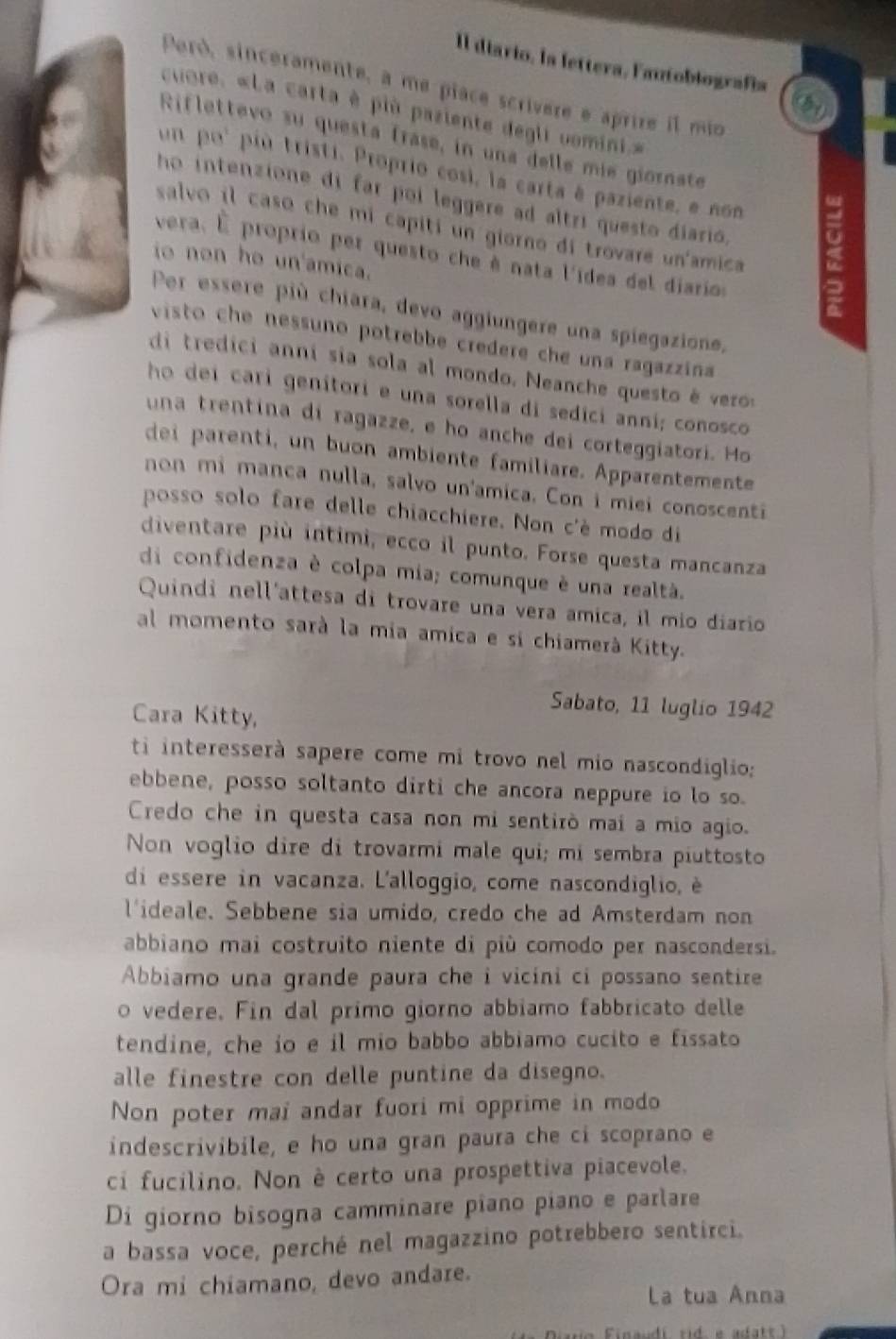 Risolto:Il diario, la lettera, Fantobiografía Peró, sinceramente, a me ...