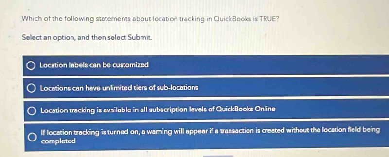 Solved: Which of the following statements about location tracking in ...