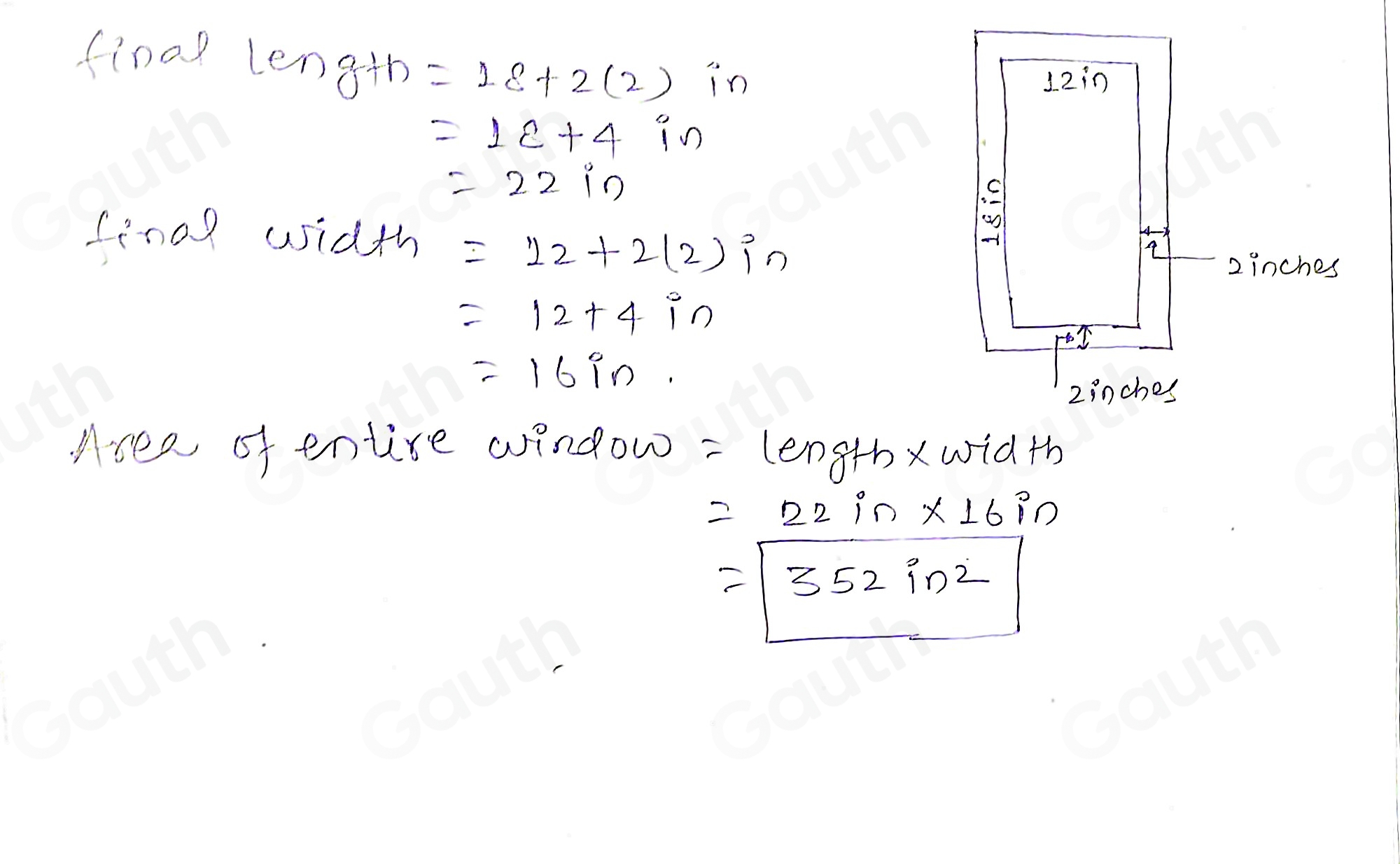 Solved: Name:_ _ 13. A rectangular pane of glass measuring 12 inches by ...