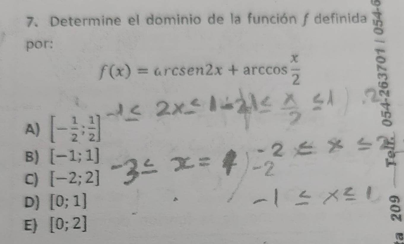 Resuelto:Determine el dominio de la función f definida por: f(x ...