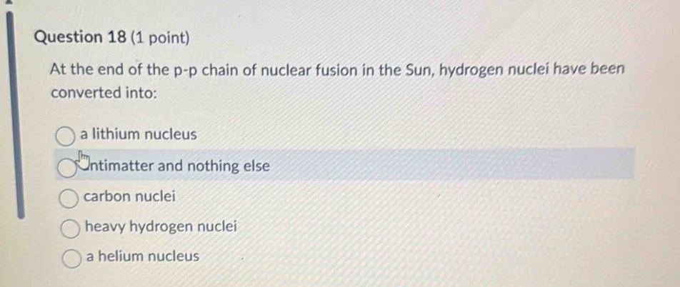 Solved: At the end of the p-p chain of nuclear fusion in the Sun ...